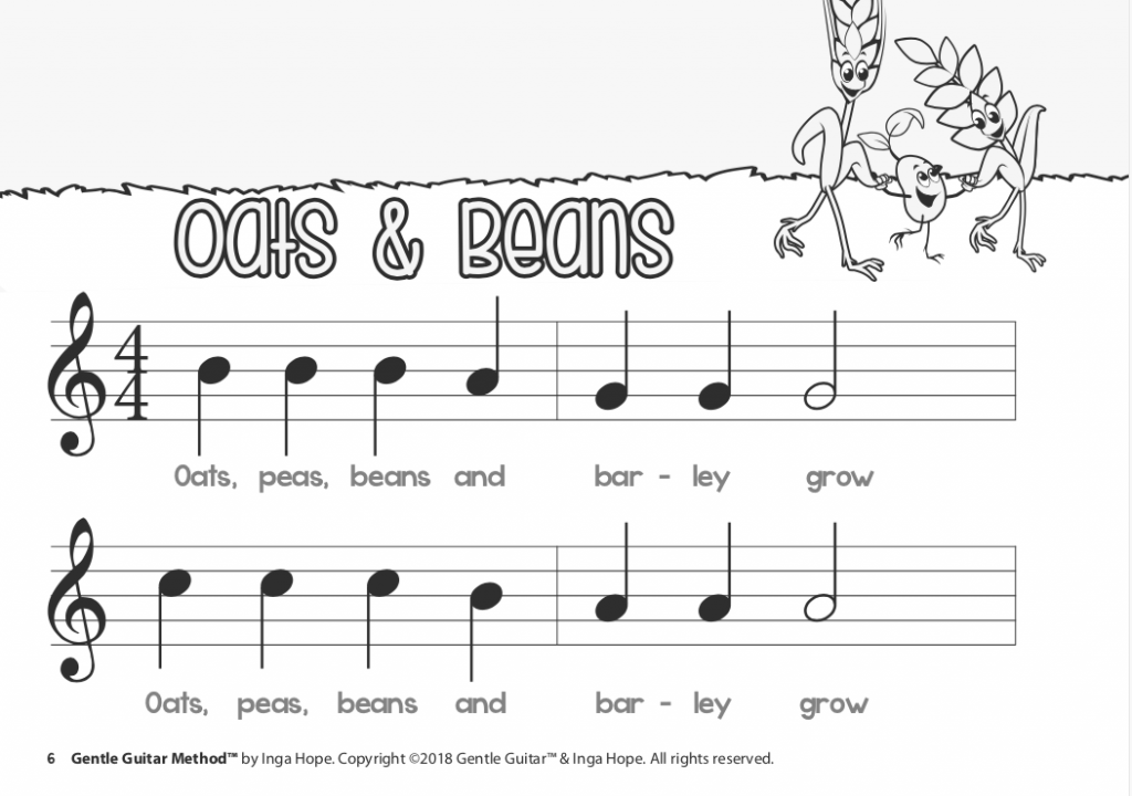 SONGBOOK 2 eBook (PDF) (Ages 5-8 ) Standard Notation • Gentle Guitar™